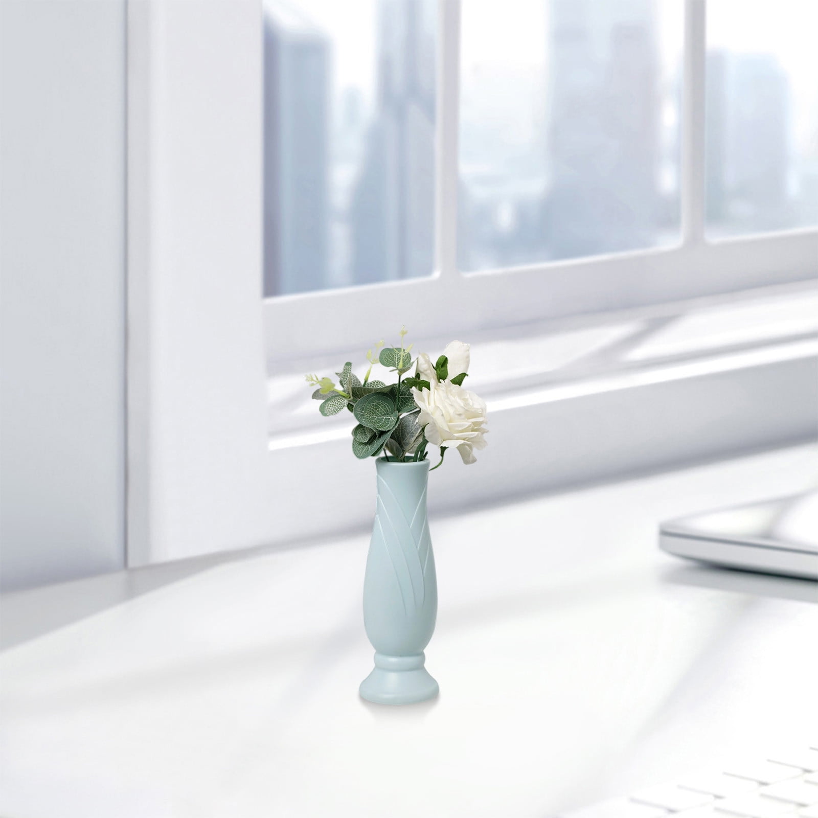 Nordic Plastic Vase, Petal-Shaped Flower Pot, Modern Home Decor ...