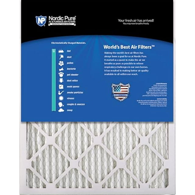 Nordic Pure 16x25x1 (15_1/2 x 24_1/2 x 3/4) Pleated MERV 14 Air Filters ...