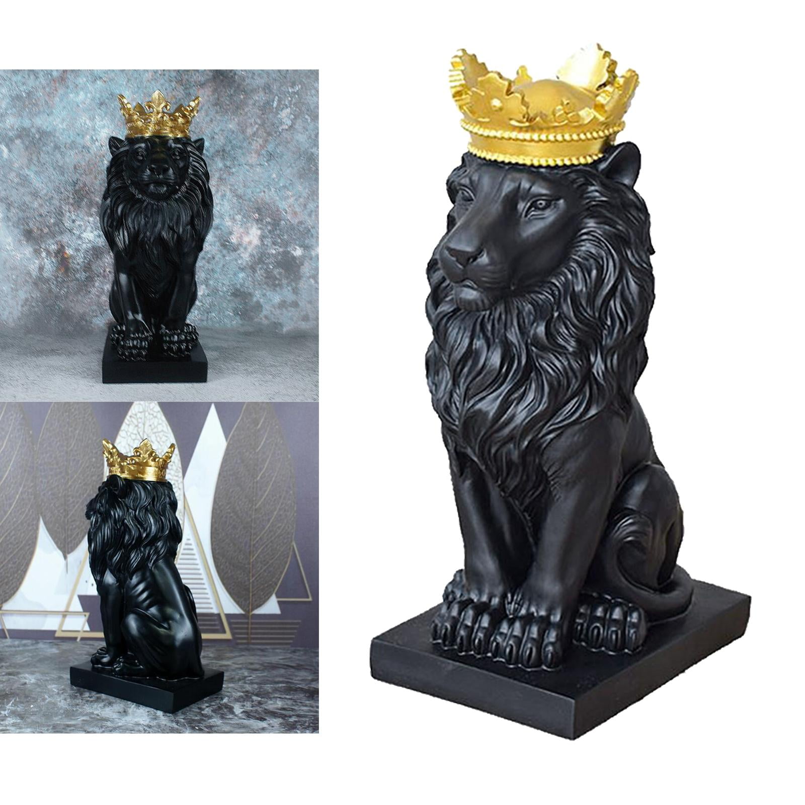 Nordic Resin Lion Statue with Sculpture Crafts Home Desktop Office ...