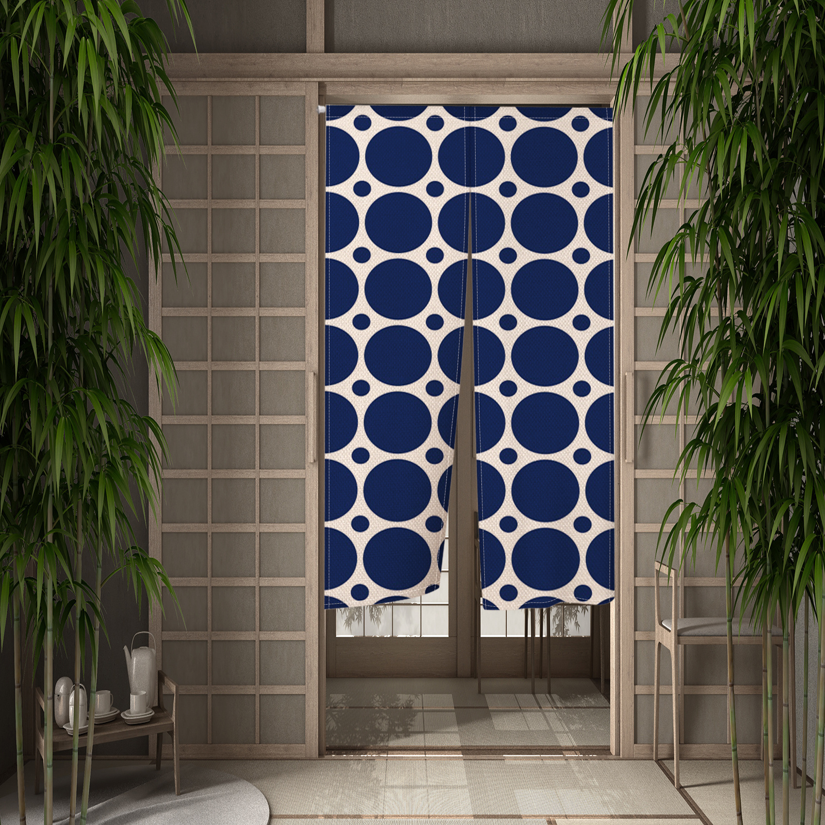 Nordic Restaurant Cafe Door Curtain for Kitchen Living Room Thick Linen ...