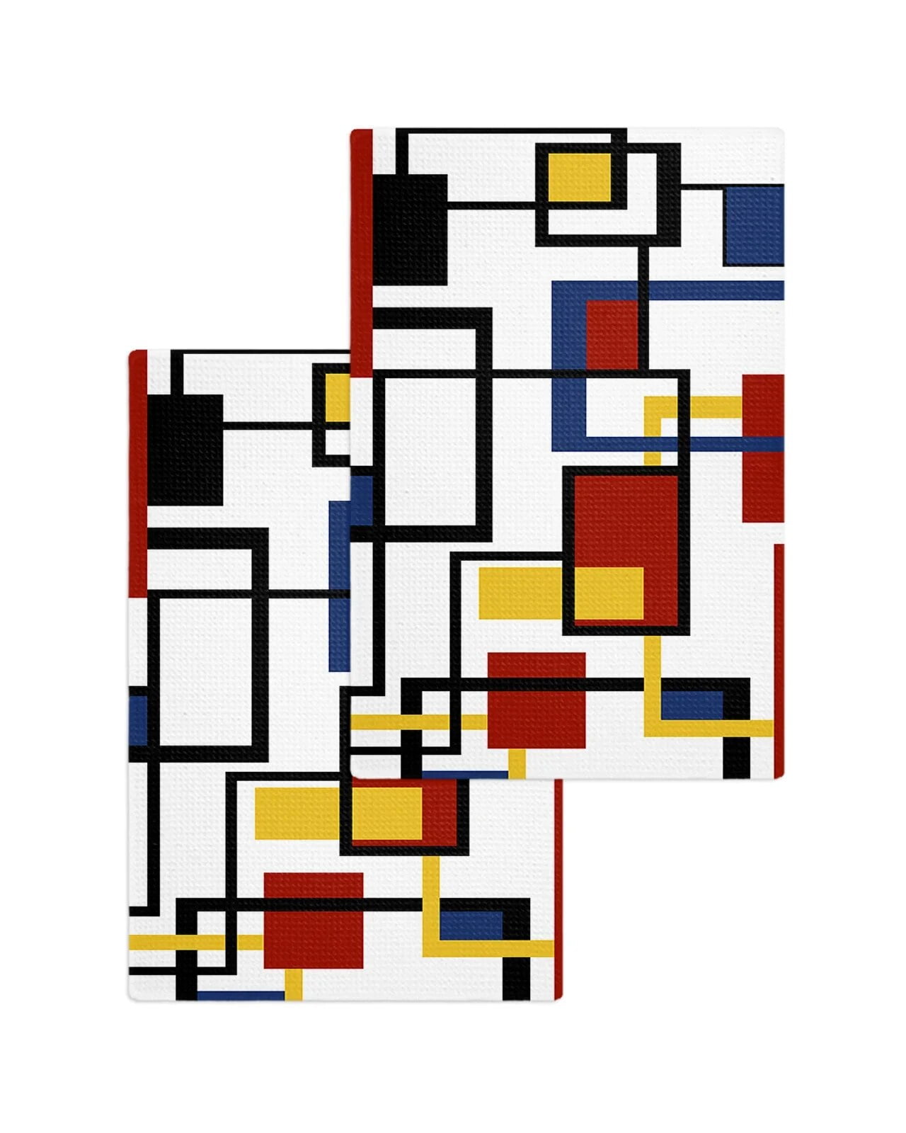 Nordic Retro Medieval Geometric Color Kitchen Cleaning Cloth Towel ...