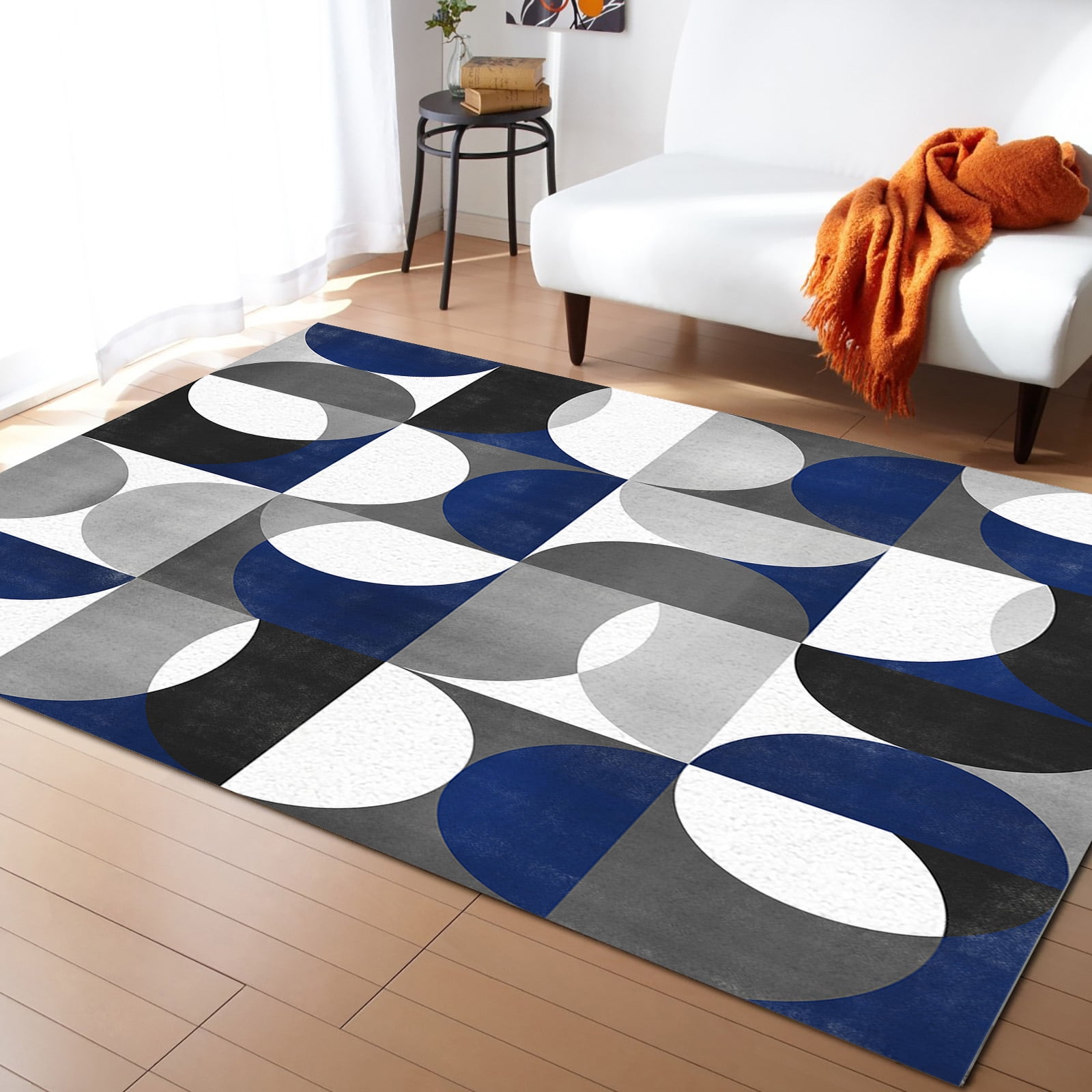 Nordic Retro Medieval Geometry Carpet Area Rug Children's Room Living ...