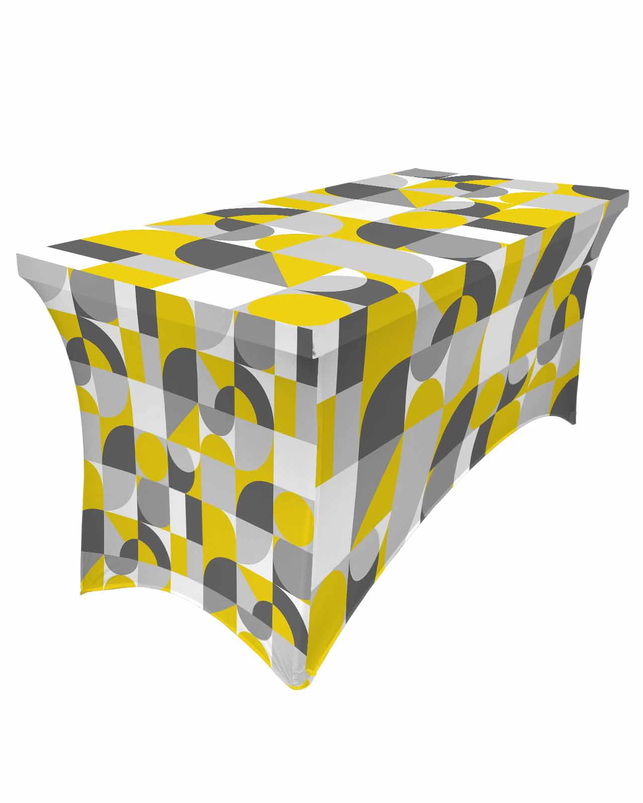 Nordic Retro Medieval Geometry Rectangular Elastic Table Skirt Wedding ...