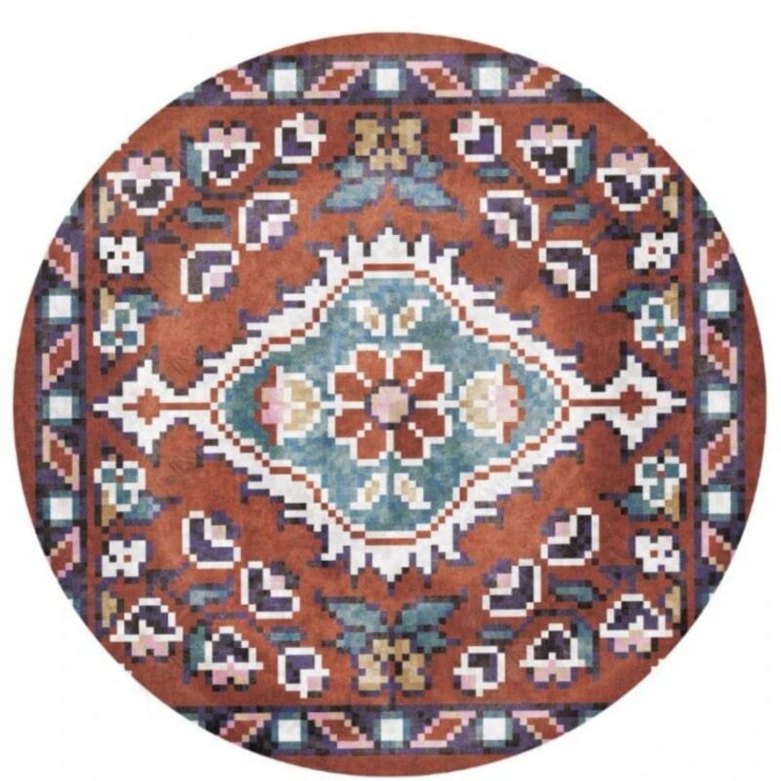 Nordic Round Printed Carpet Mandala Modern Living Room Rug Coffee Table ...