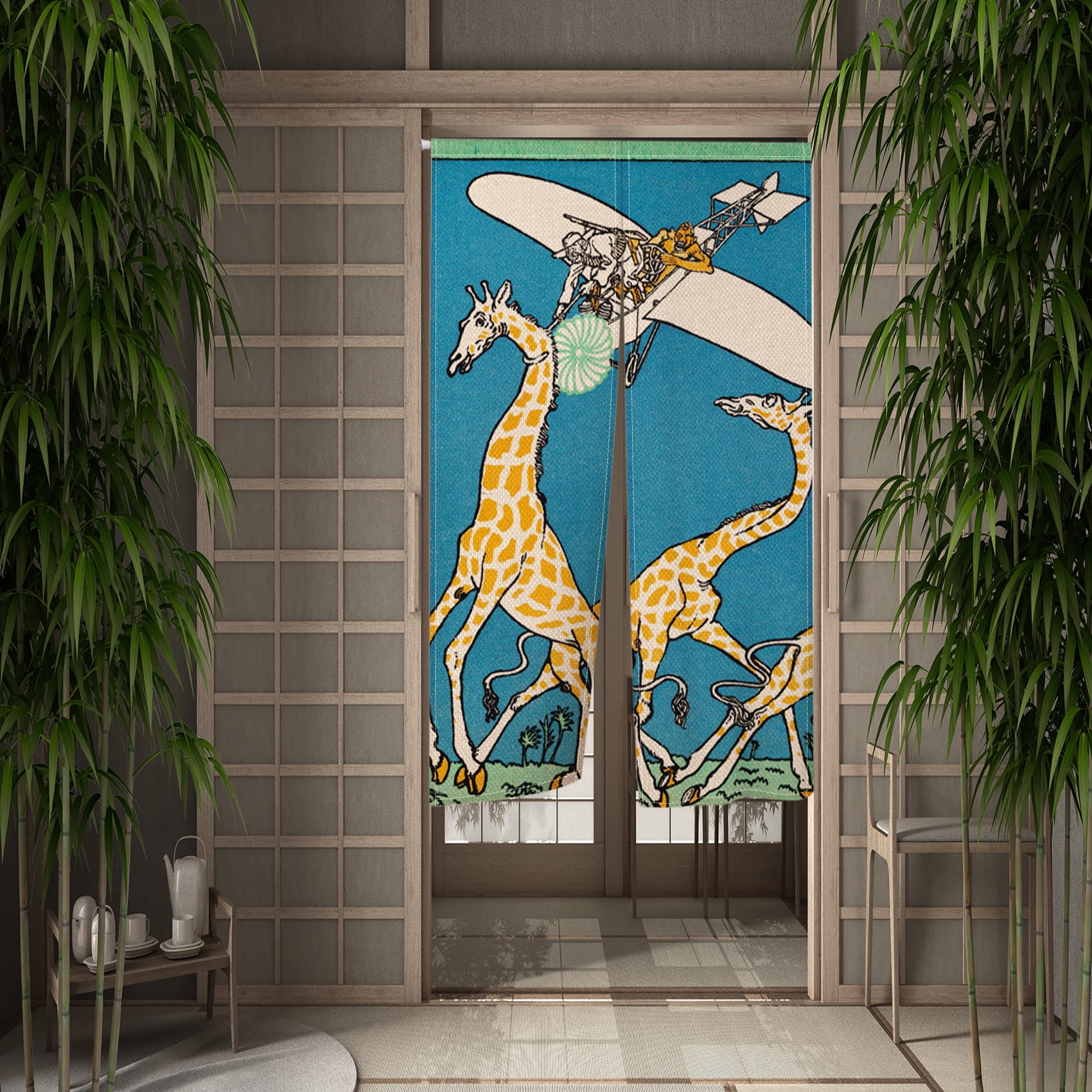 Nordic Simple Door Curtain Partition Curtain Bedroom Home Fabric ...
