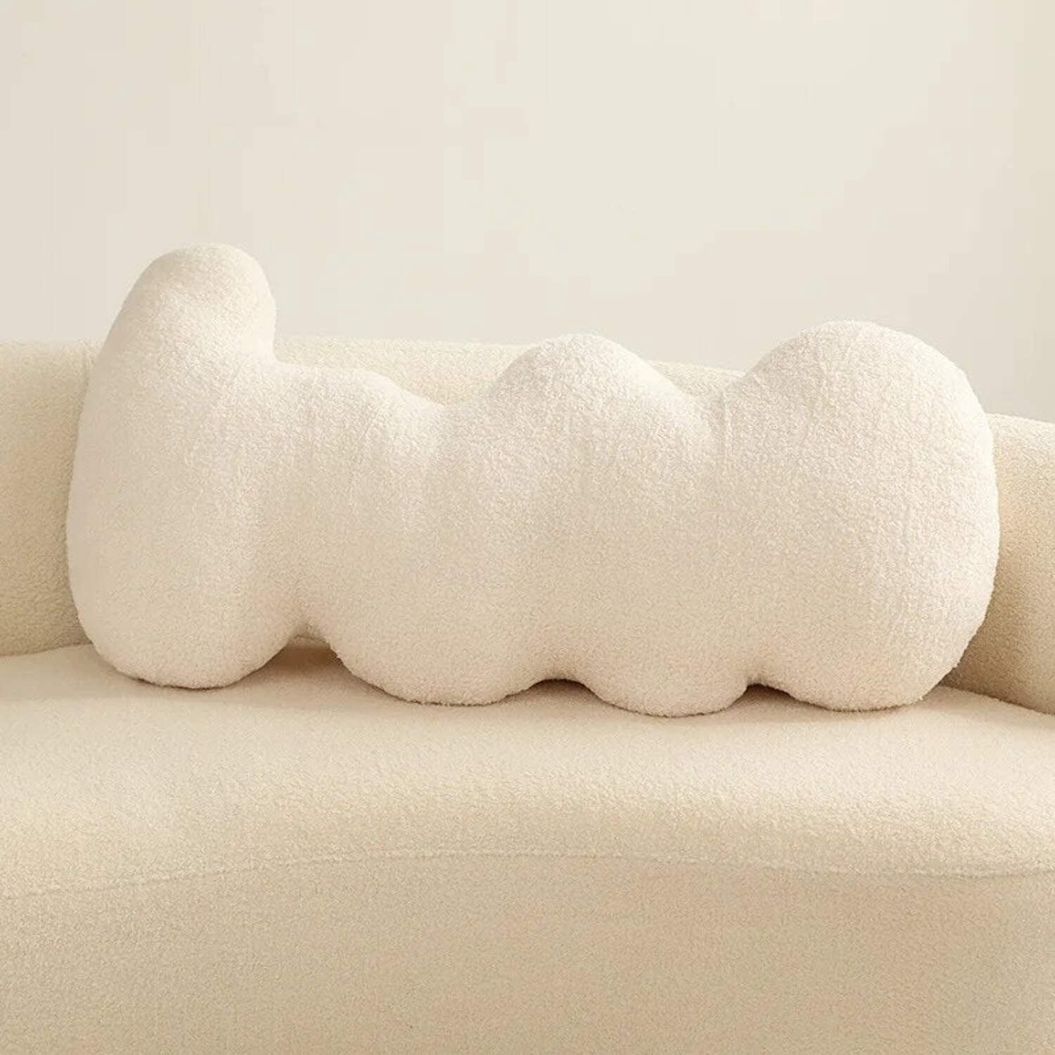 Nordic Simple Modern Style Flower Pillow Soft Wavy Undulation Long Leg ...
