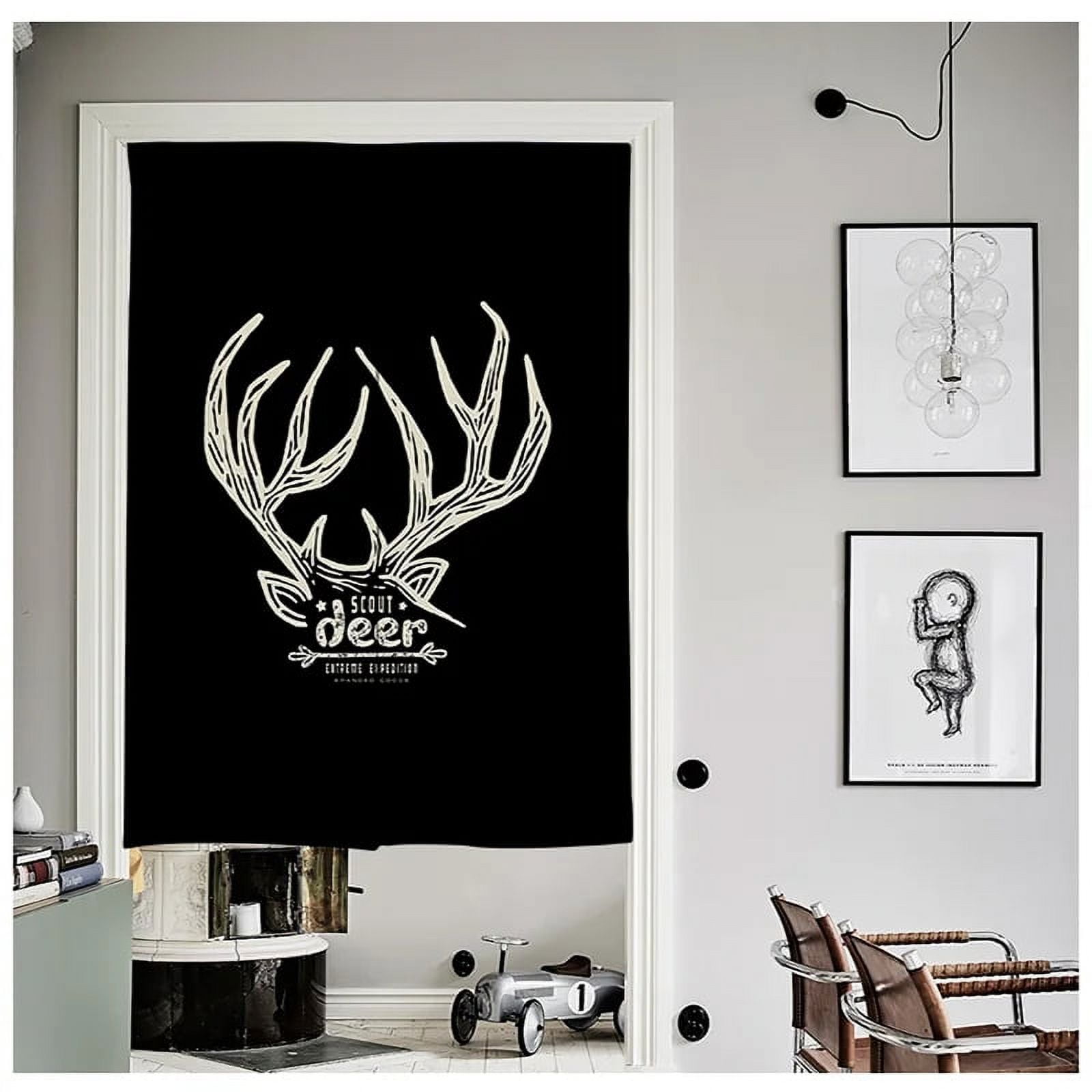 Nordic Simple Print Door Curtain Partition Curtains Living Room Home ...