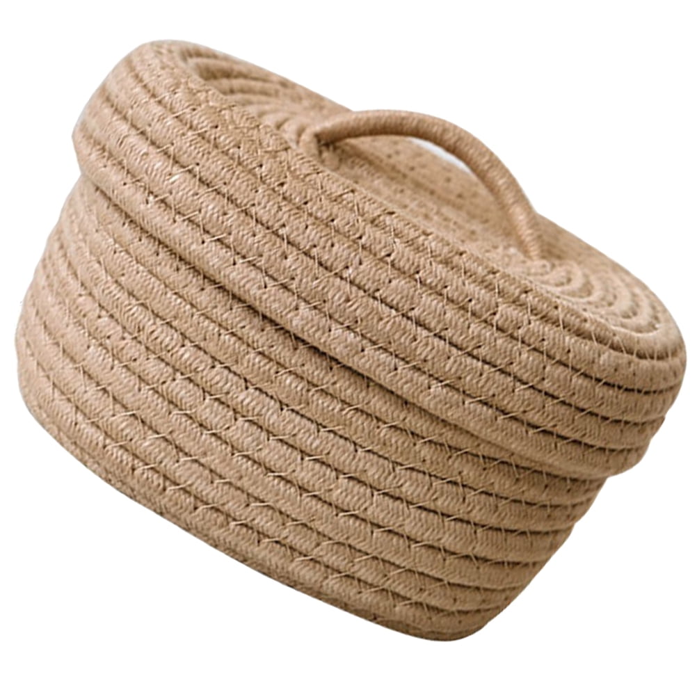 TABLZONE Khaki Cotton Rope Woven Basket for Storage Large Capacity ...