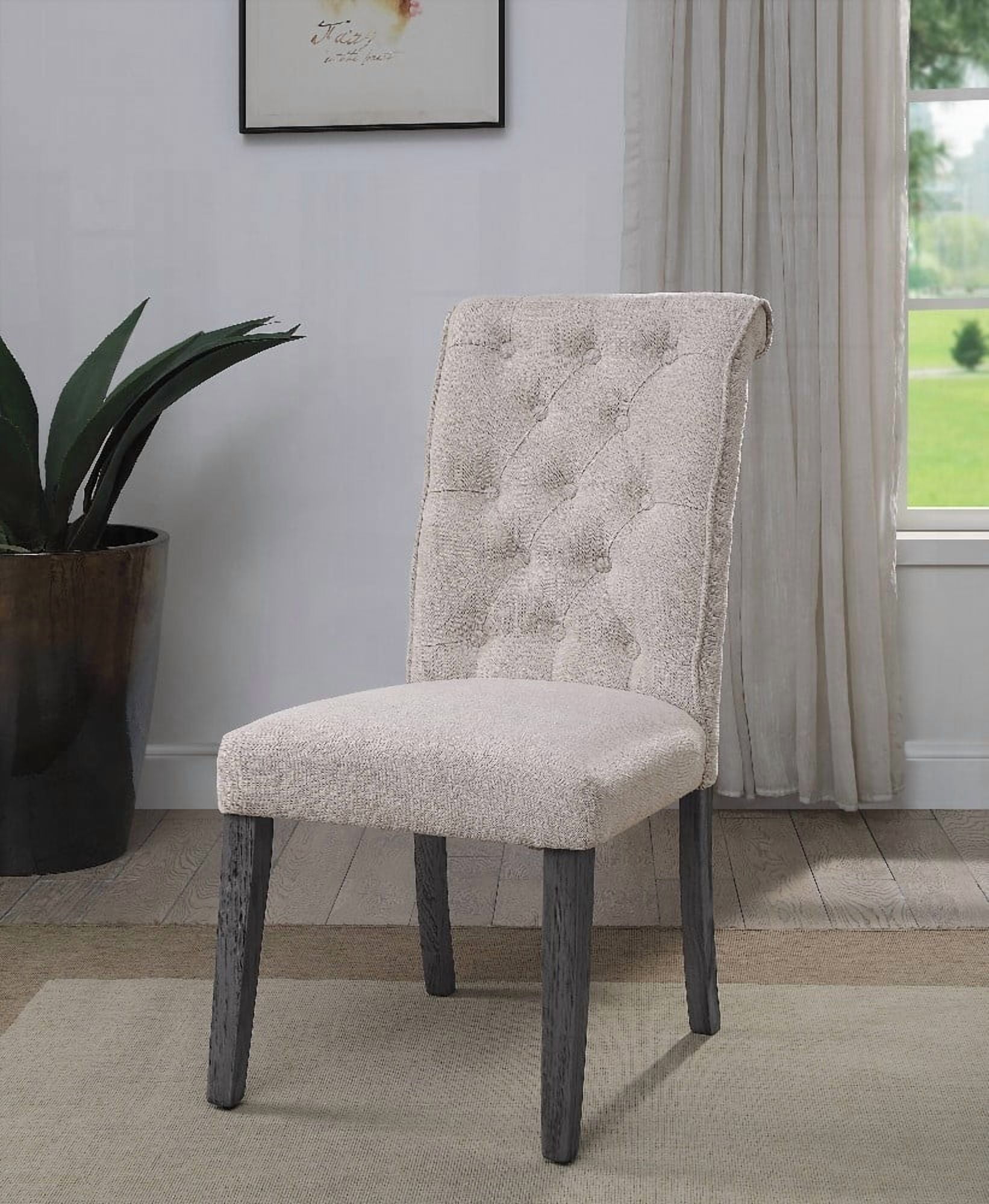 Nordic Solid Wood Side Chairs - 2-Pack with Padded Cushions - Walmart.com