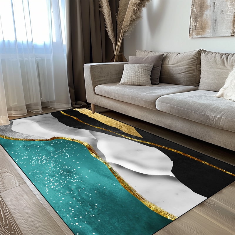 Nordic Style Abstract Carpets for Living Room Large Soft Flannel Rugs ...