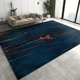 Nordic Style Area Rugs, Orange Wood Grain Texture Ink Background Floor ...