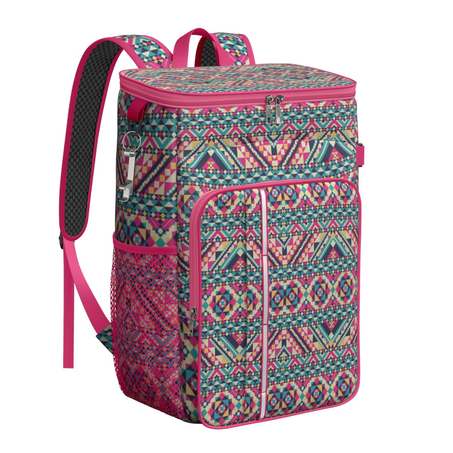 Nordic Style Boho Bohemian Cooler Backpack - 20L Insulated Leakproof ...