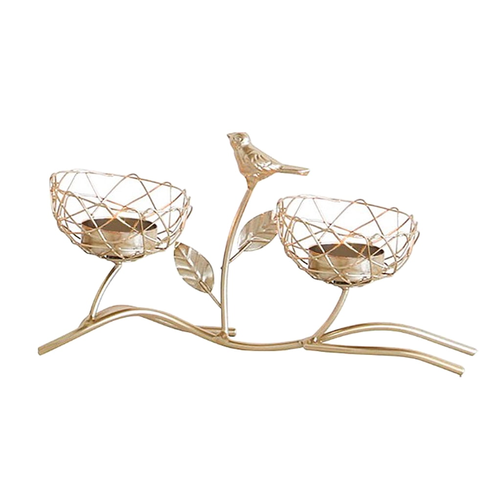 Nordic Style Candle Metal Plated Stand Racks with Branch Style01 ...