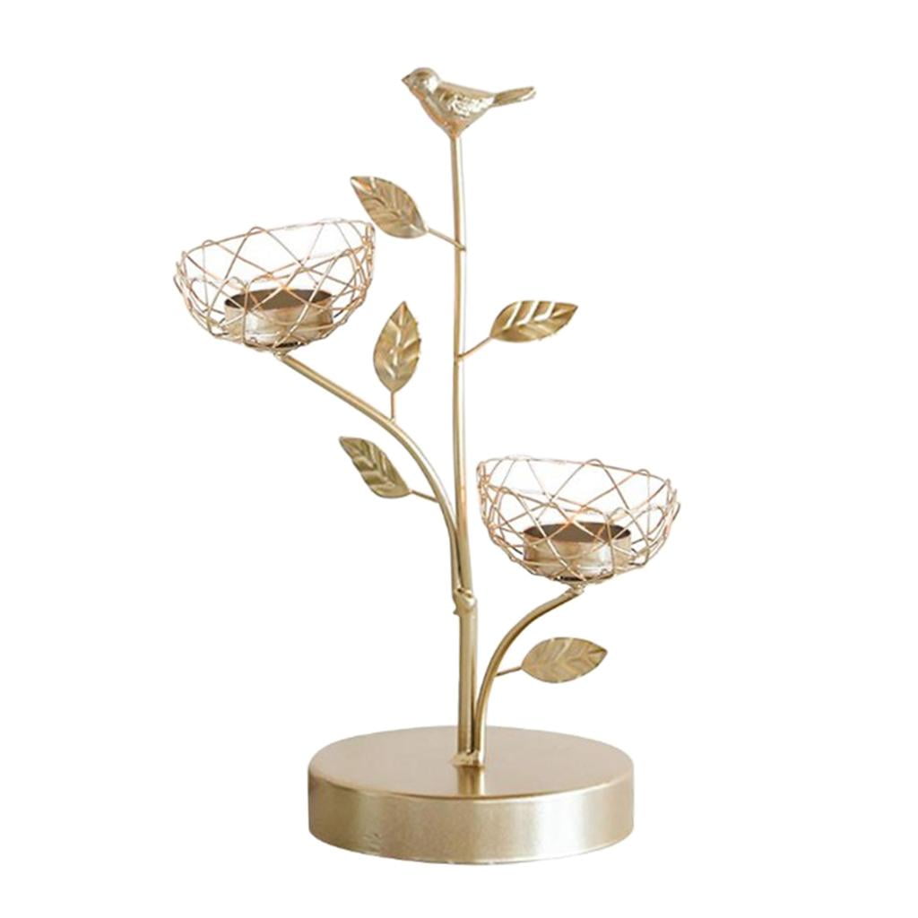 Nordic Style Candle Metal Plated Stand Racks with Branch Style03 ...