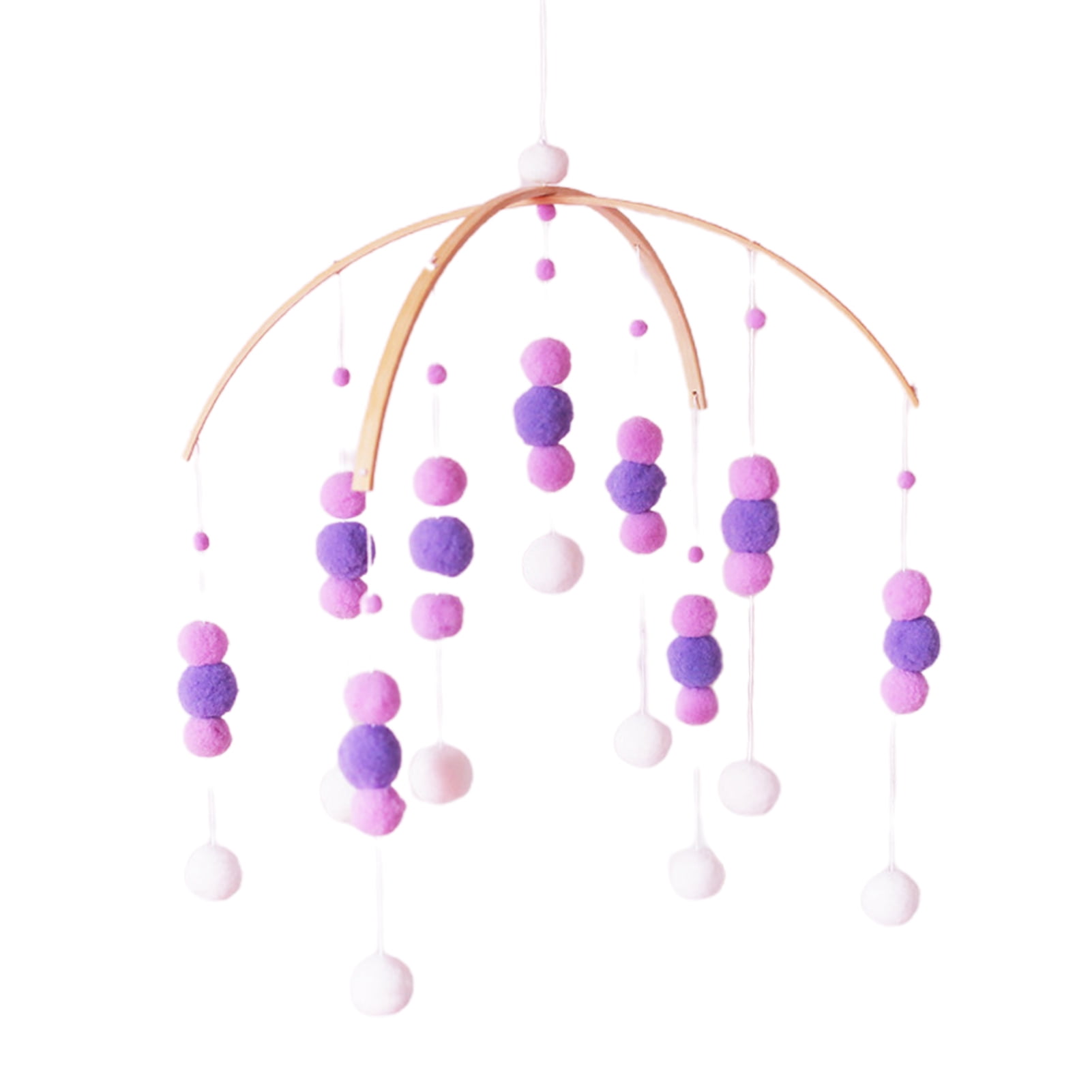 Nordic Style Colorful Plush Ball Crib Wind Chime with Lanyard Funny ...