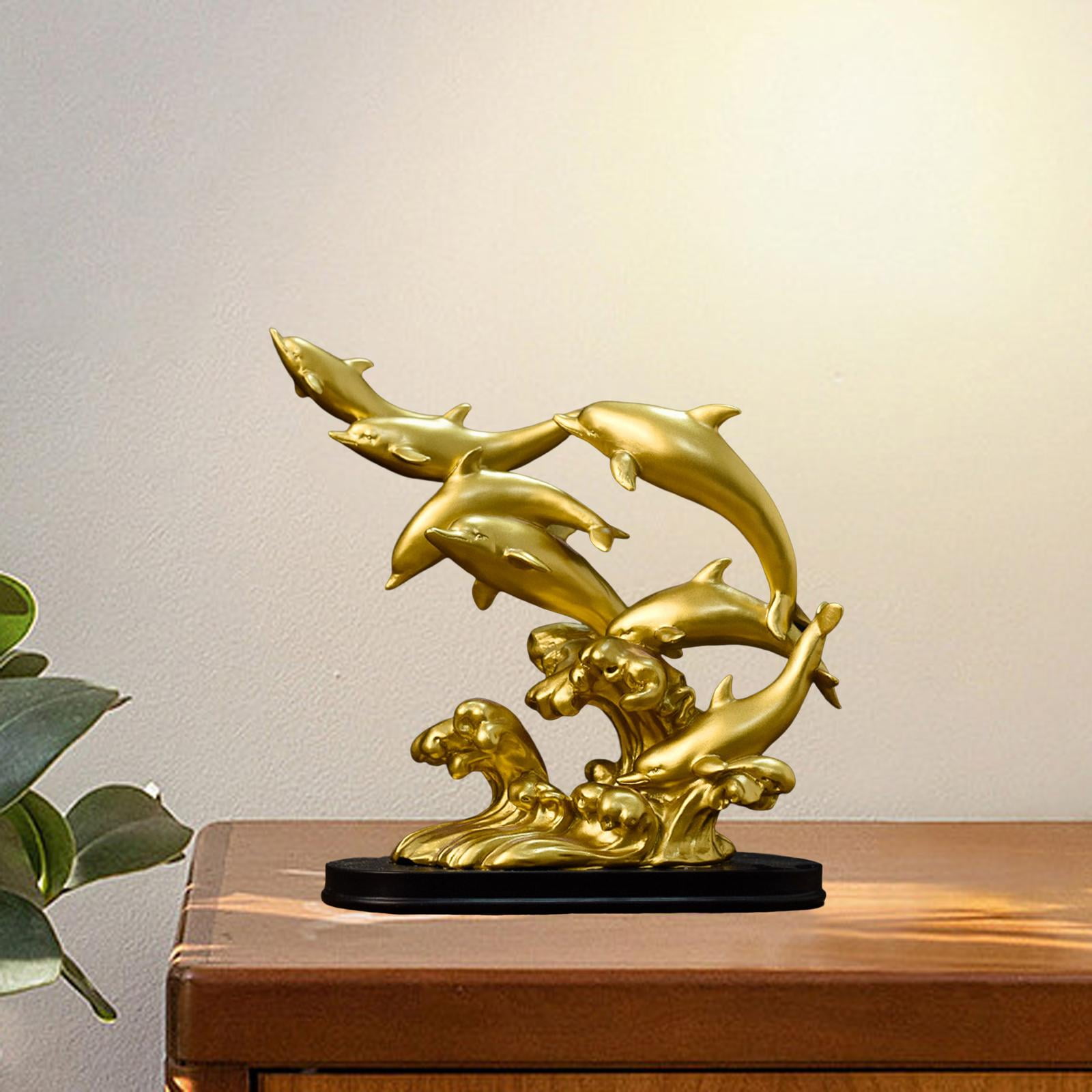 Nordic Style Dolphins Statue Figurine Animal Sculpture Decoration ...