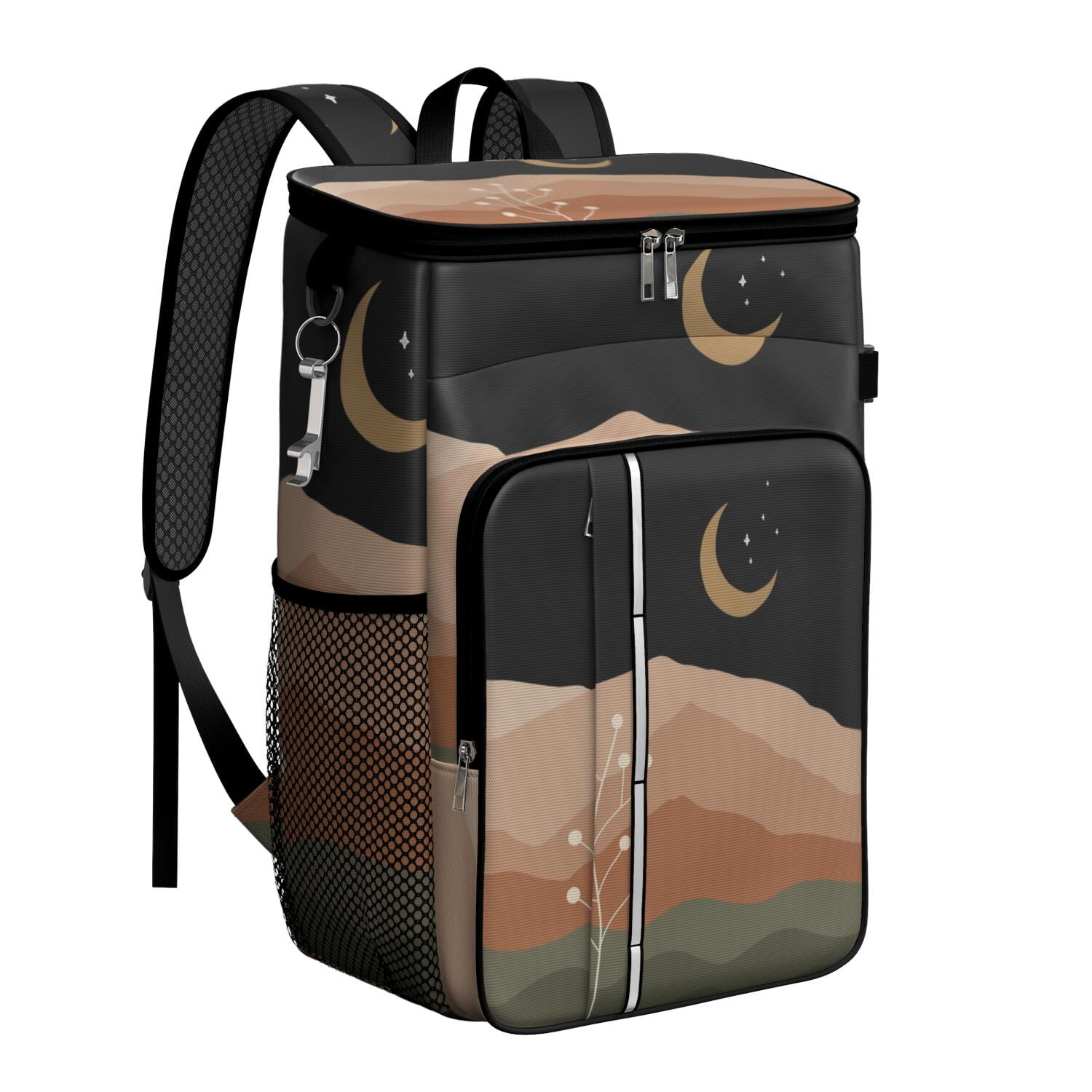 Nordic Style Insulated Backpack Cooler - 20L Leakproof Lunch Bag, Boho ...