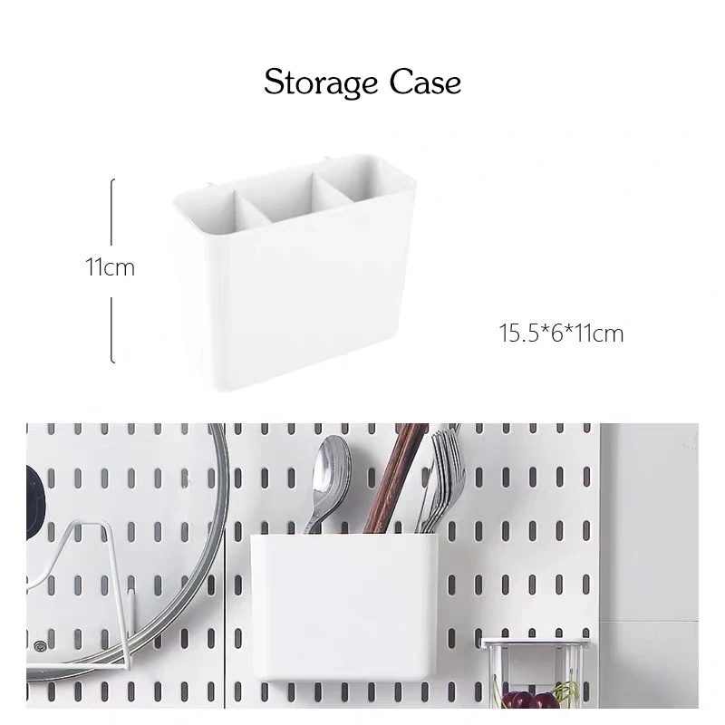 Nordic Style Pegboard and Accessories Storage Case DIY No Drill Shelves ...