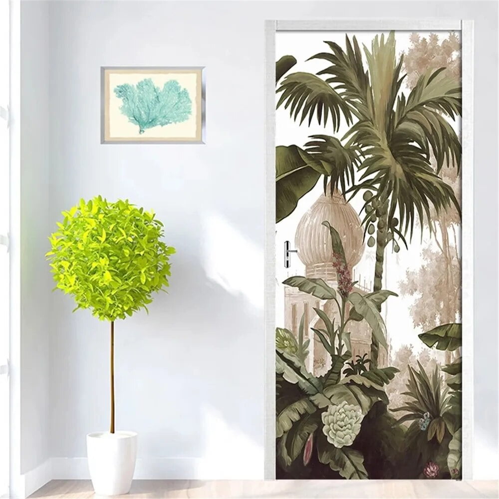 Nordic Style Plant Wall Decoration Wall Sticker Flowers Tropical Palm