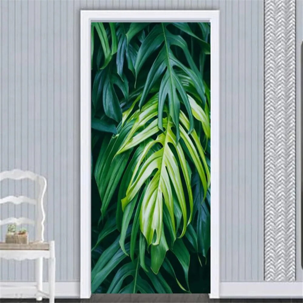 Nordic Style Plant Wall Decoration Wall Sticker Flowers Tropical Palm