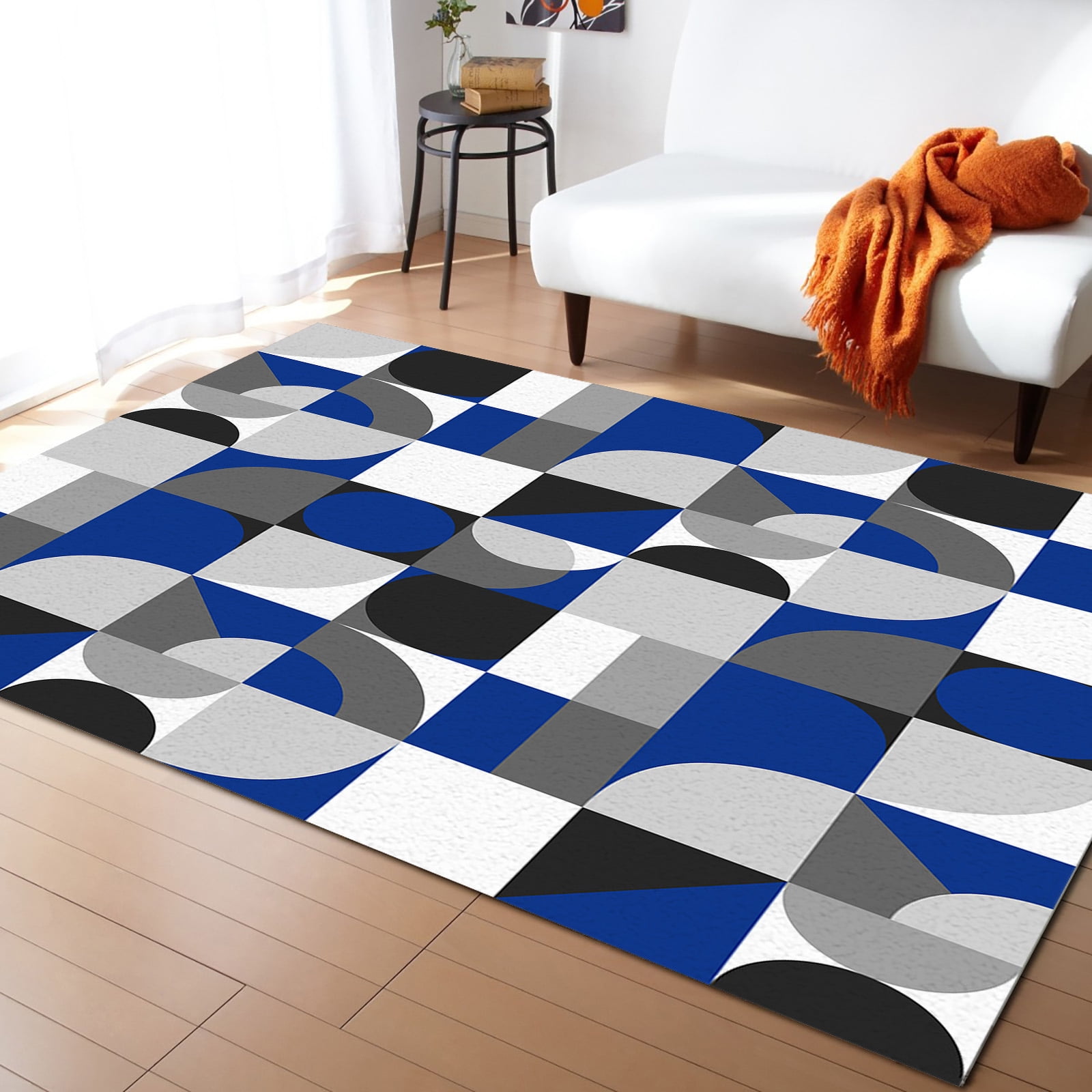 Nordic Style Retro Medieval Geometric Abstract Carpet Area Rug Kids ...