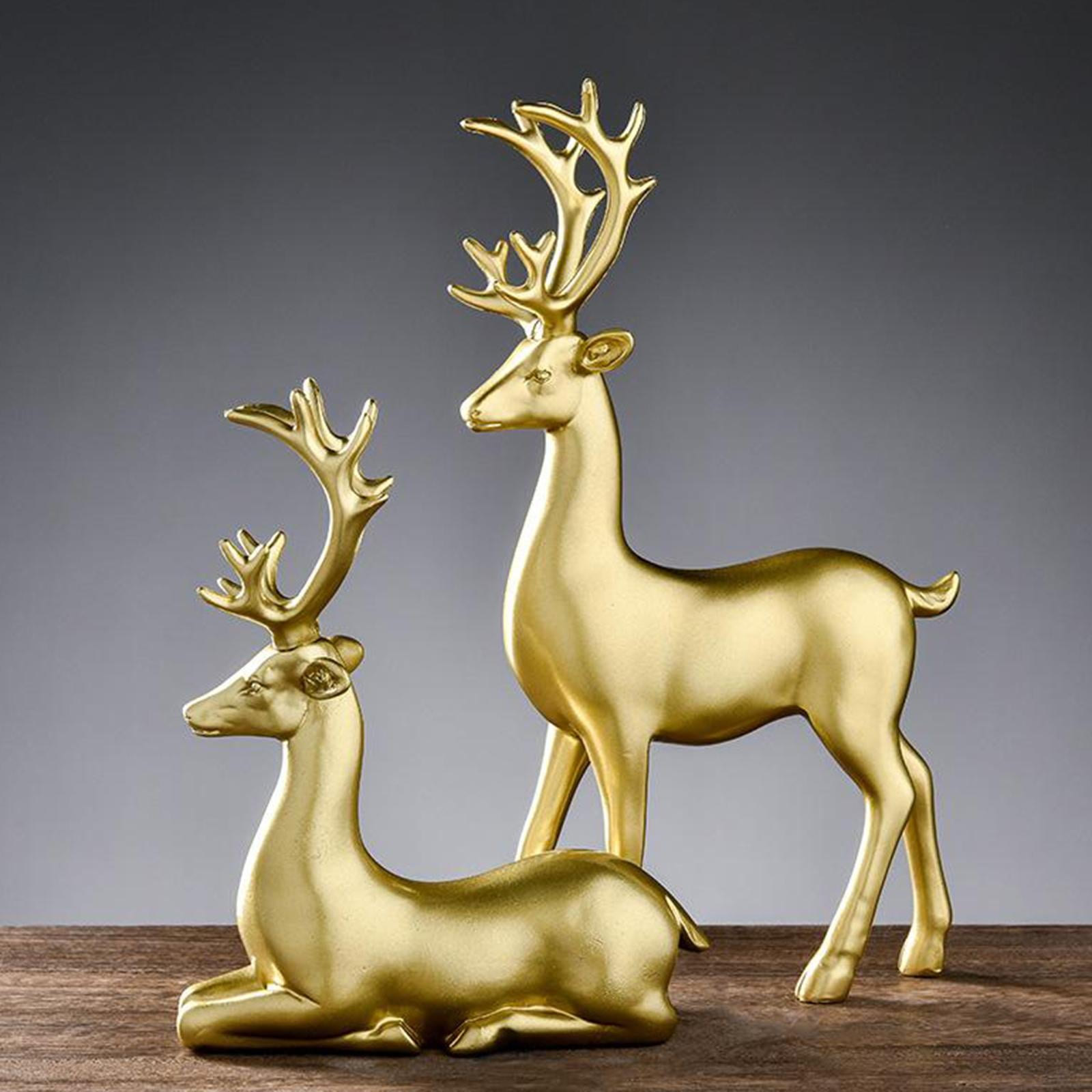 Nordic Style Resin Elk Deer Statues, Home Decor Figurines, Decorative ...