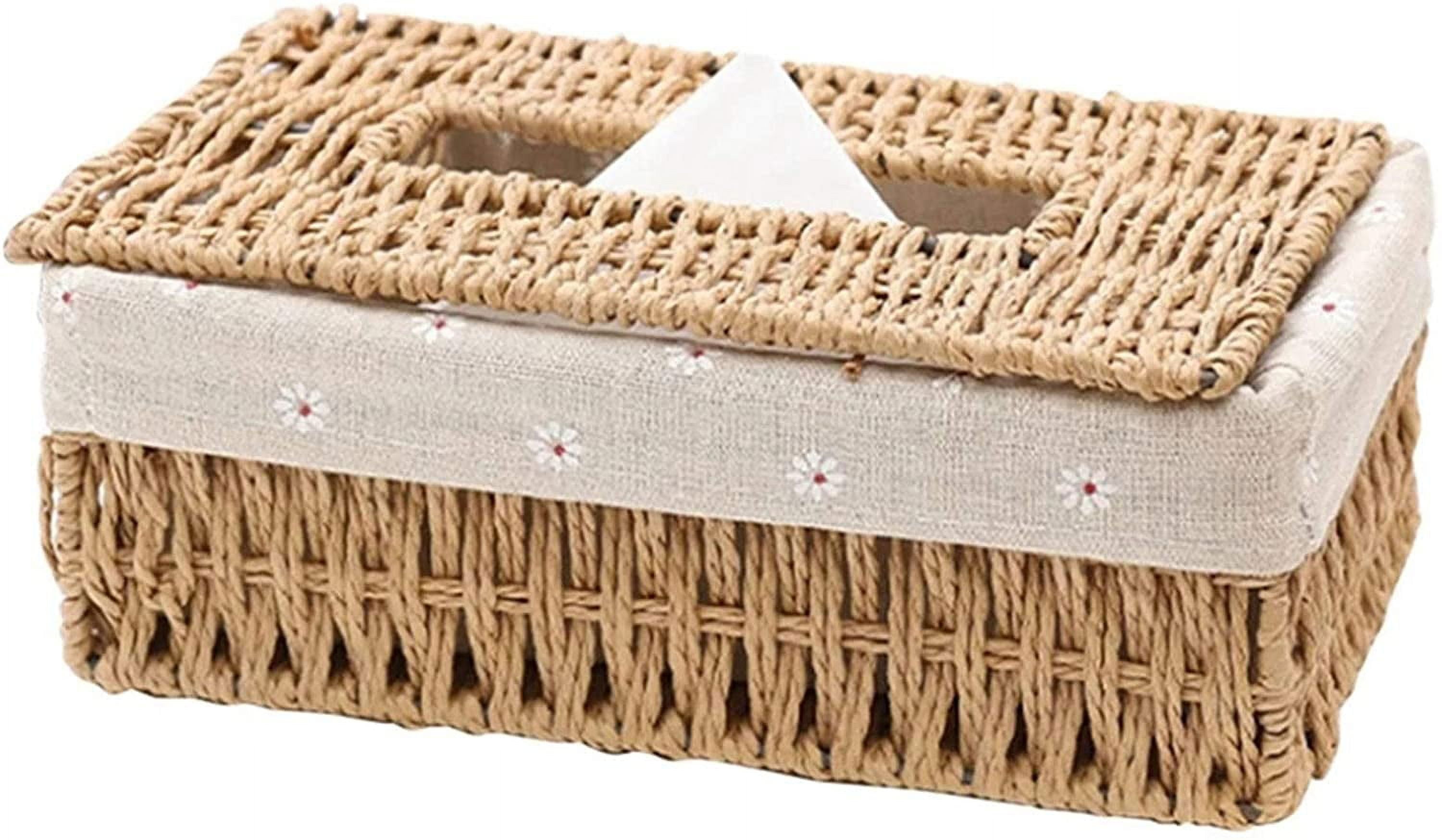 Nordic Style Tissue Dispenser Handmade Bamboo Weaving Tissue Box ...