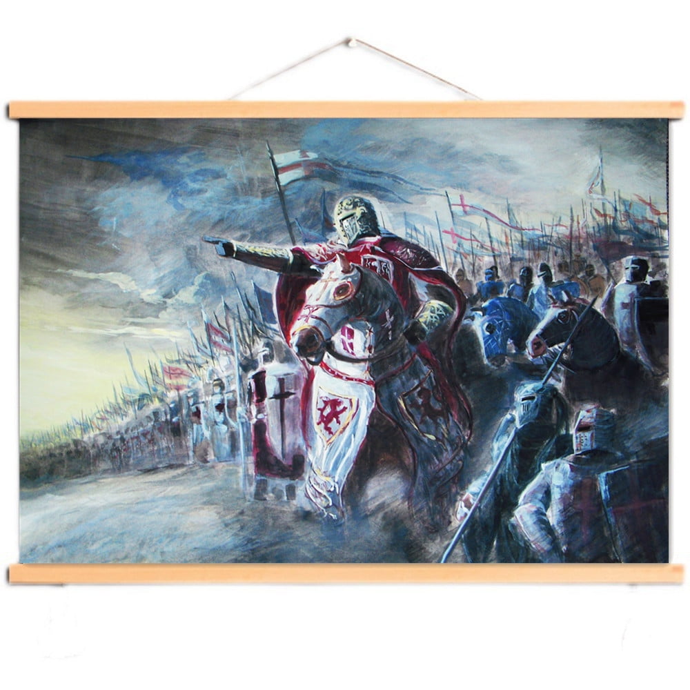 Nordic Style Wall Artwork Canvas Pictures Knights Templar Posters and ...