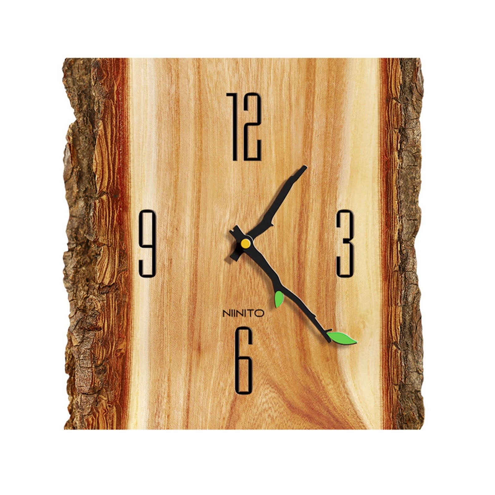 Nordic Style Wall Clock for Creative Tree Grain for Time Clock Silent ...