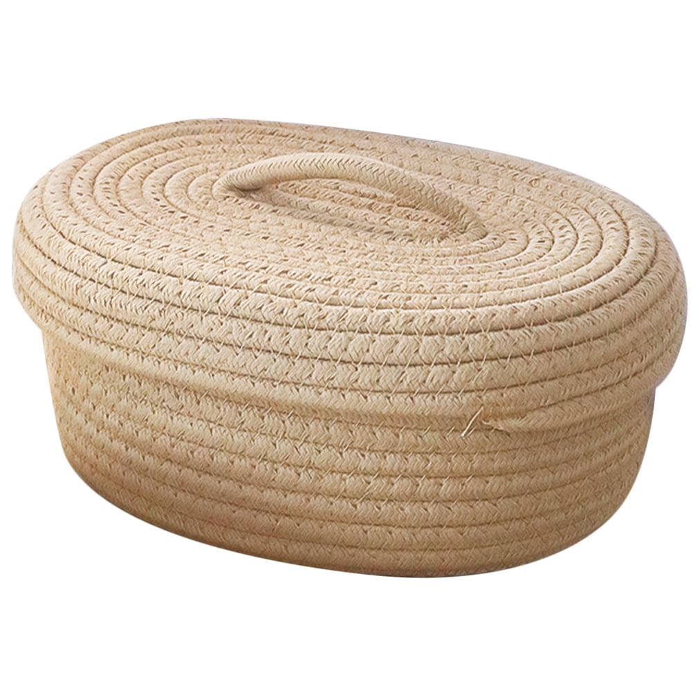 Nordic Style Woven Basket Cotton Rope Woven Container Versatile ...