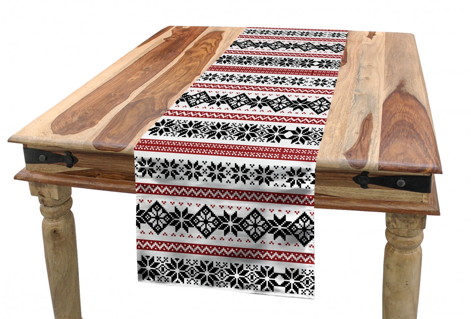 Nordic Table Runner, Scandinavian Style Norwegian Ornamental Winter ...