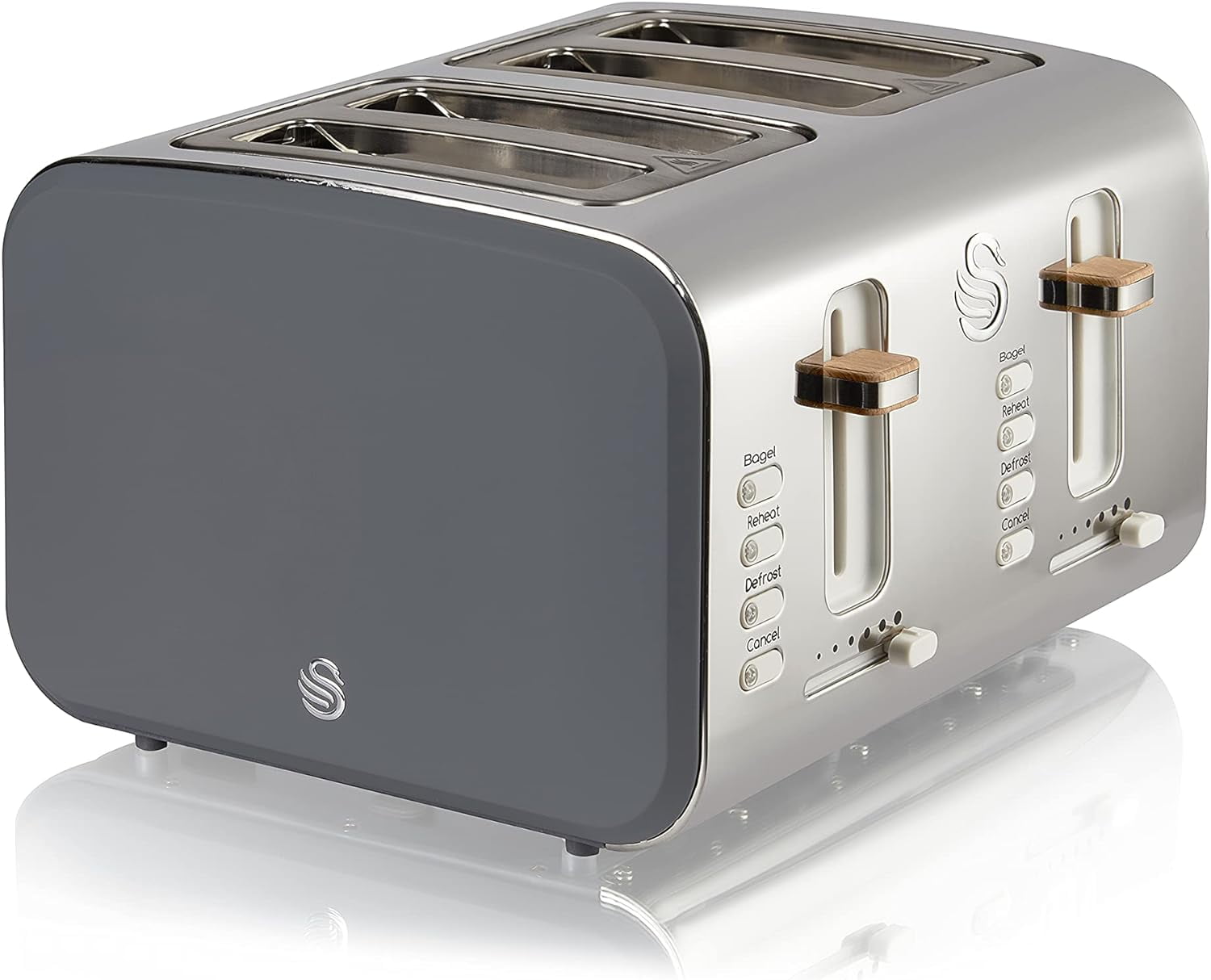 Nordic Toaster 4 Slice with Extra Wide Slots for Bagels, Waffles ...