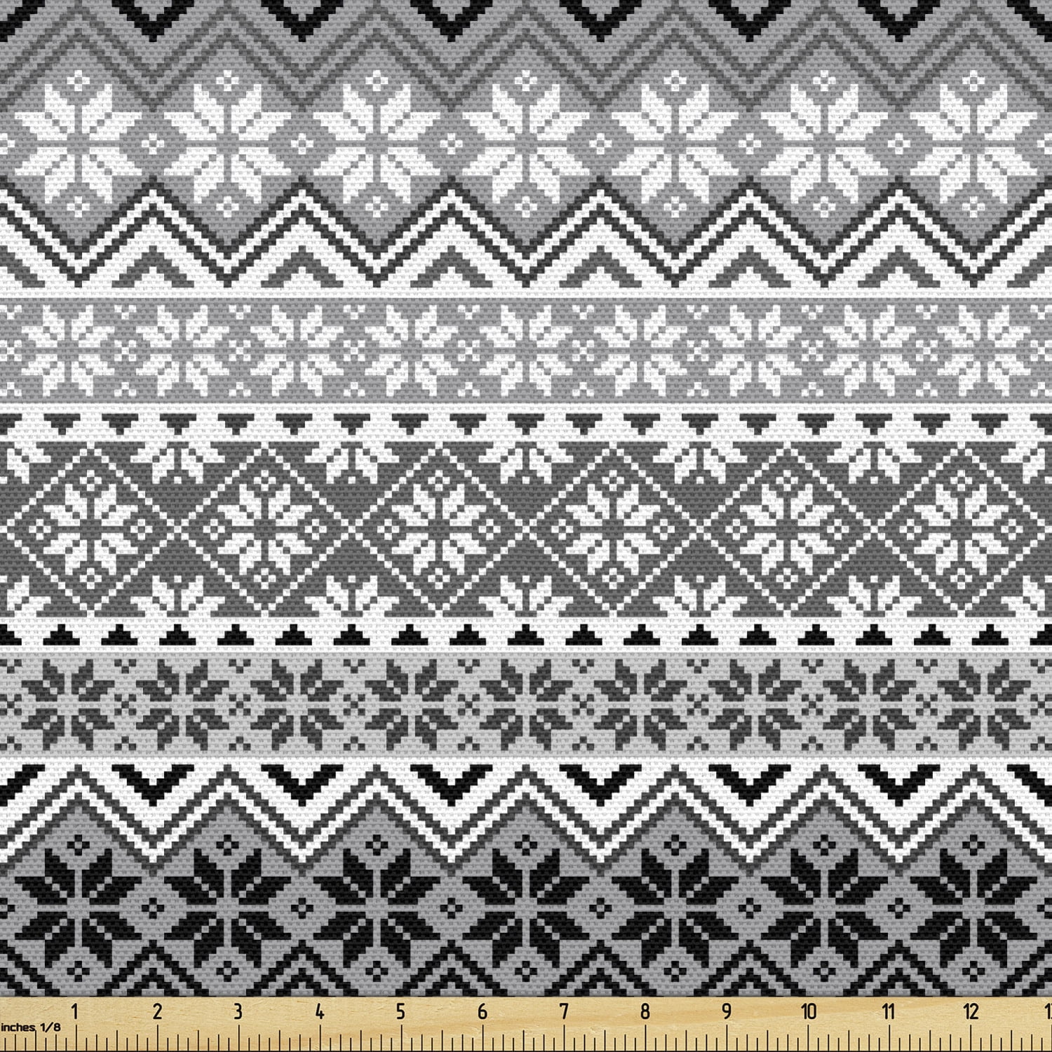 Ambesonne Nordic Fabric by the Yard Upholstery, Classical Scandinavian ...