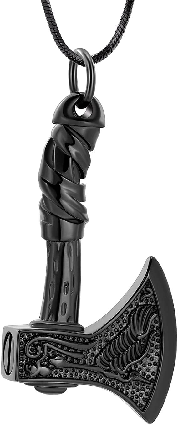 Nordic Viking Axe Cremation Jewelry Battle Axe Pendant Necklace Jewelry ...