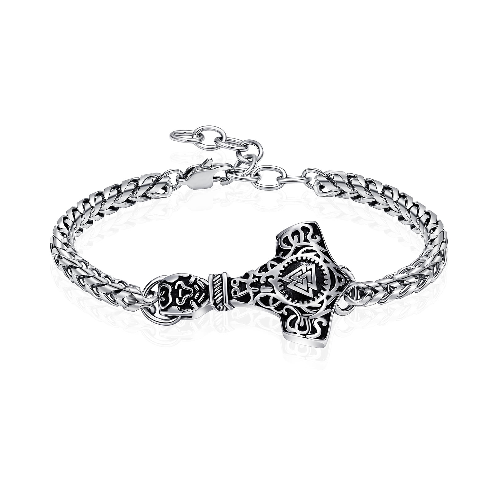 Nordic Viking Mjolnir Thor Hammer Urn Bracelet for Ashes Cremation Urn ...