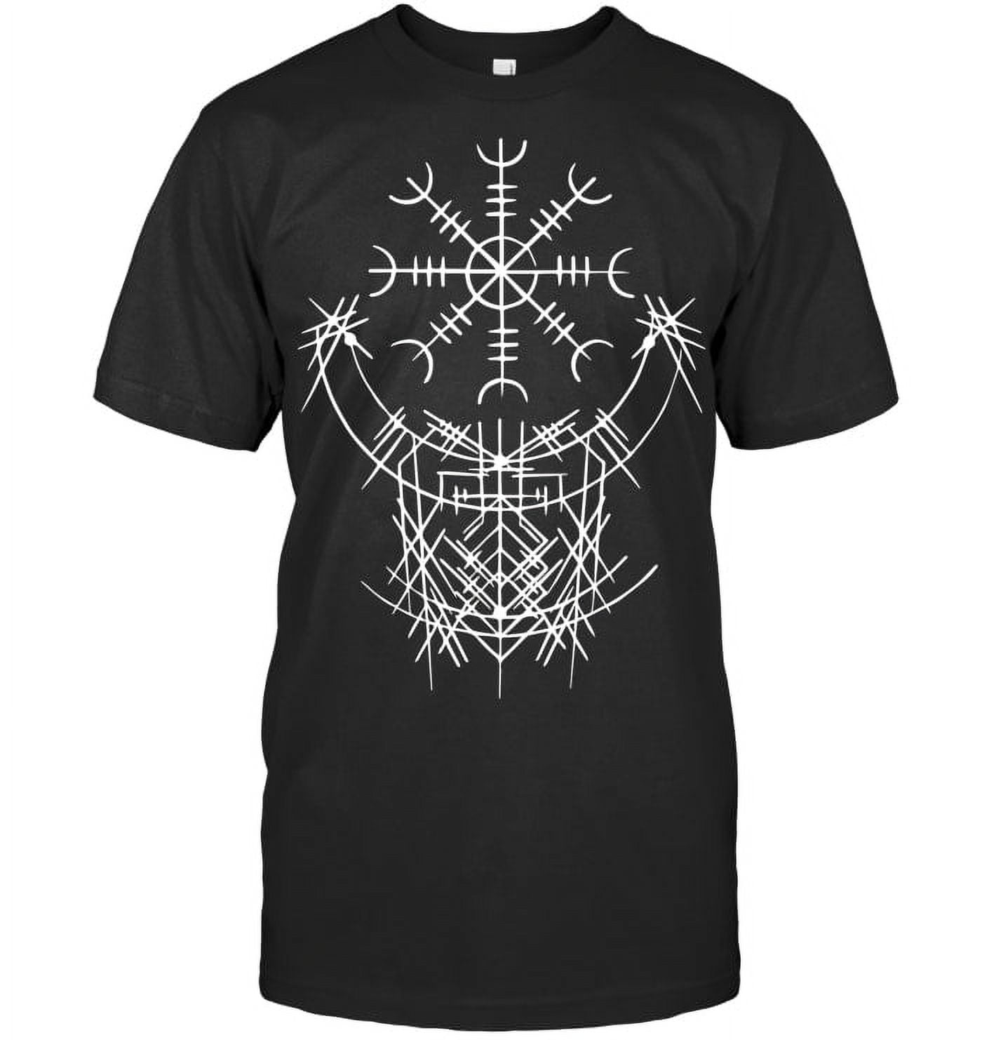 Nordic Viking Rune Aegishjalmur Helm Of Awe Viking T Shirt - Walmart.com