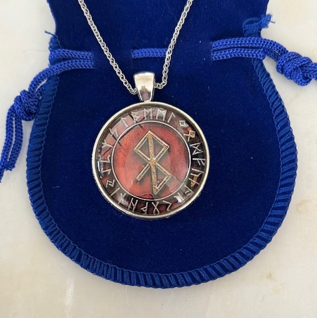 Nordic Viking Rune Amulet for love and relationships/runes Silver Tone ...