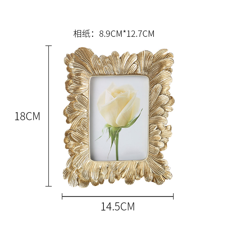 Nordic Vintage Home Po Frame Family Portrait Nightstand Golden Palm ...