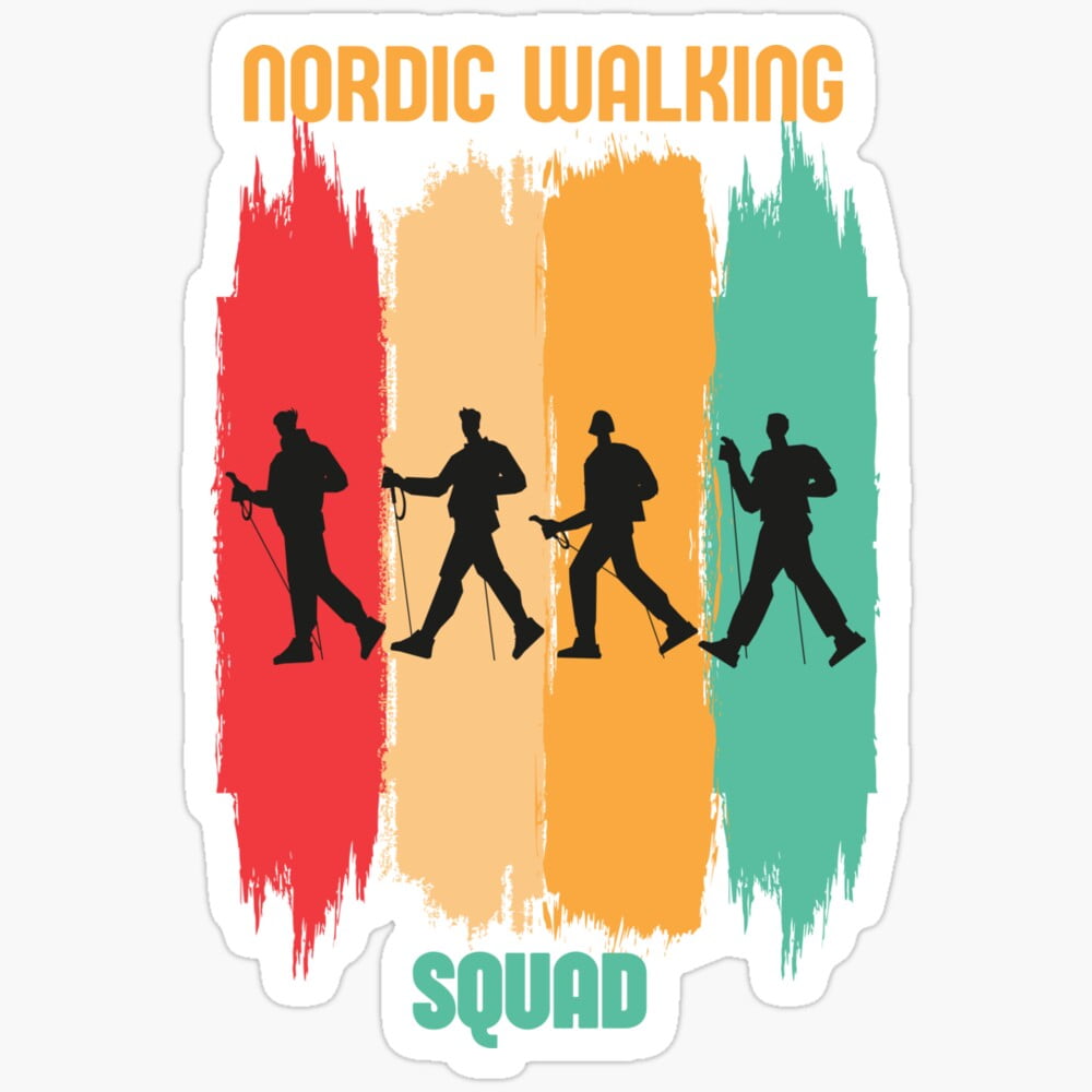 Nordic Walking Squad Sticker Phone Decal Water Bottle Stickers Car ...