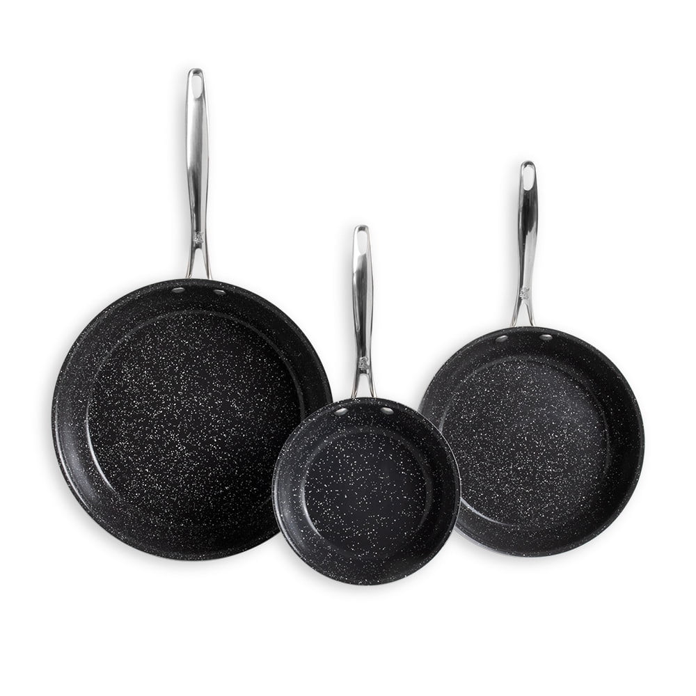 Nordic Ware Basalt 3-Piece Non-Stick Skillet Set for Kitchen & Cooking ...