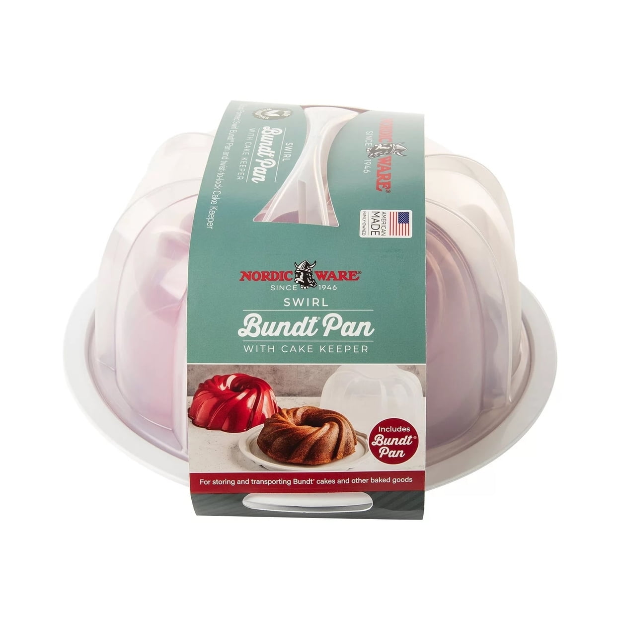 Nordic Ware Formed Swirl Aluminum Bundt Pan with Keeper - Walmart.com
