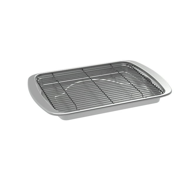 Nordic Ware Aluminum Oven Bacon Pan with Nesting Rack, 12.7" x 17.4" x ...