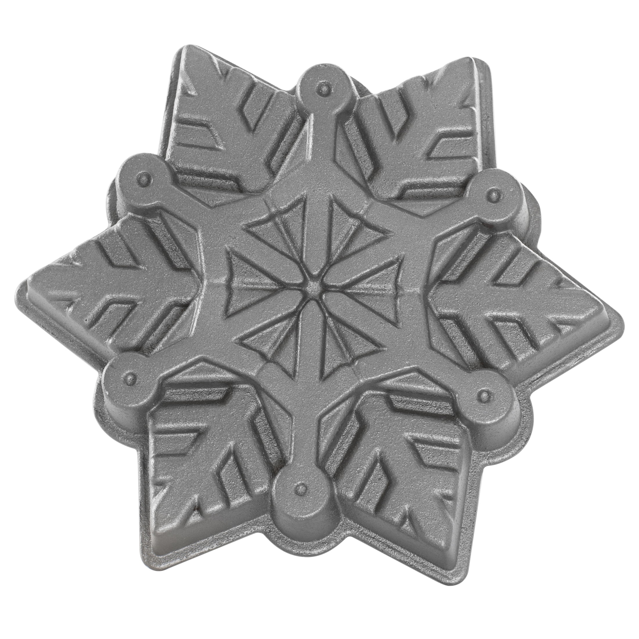 Nordic Ware Snowflake Cast Aluminum Nonstick Shortbread and Cake Pan, 6 ...