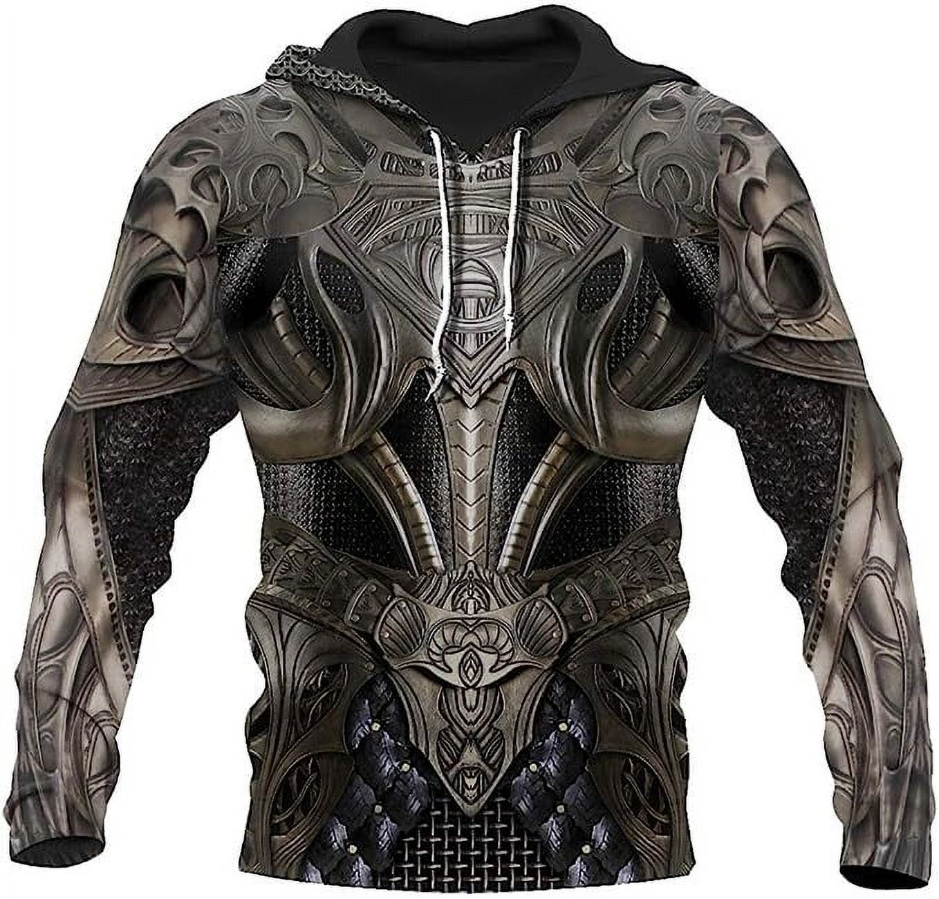 Nordic Warrior Armor Viking Dragon Totem Harajuku Sweatshirt Unisex Viking 3D Print Tattoo ...