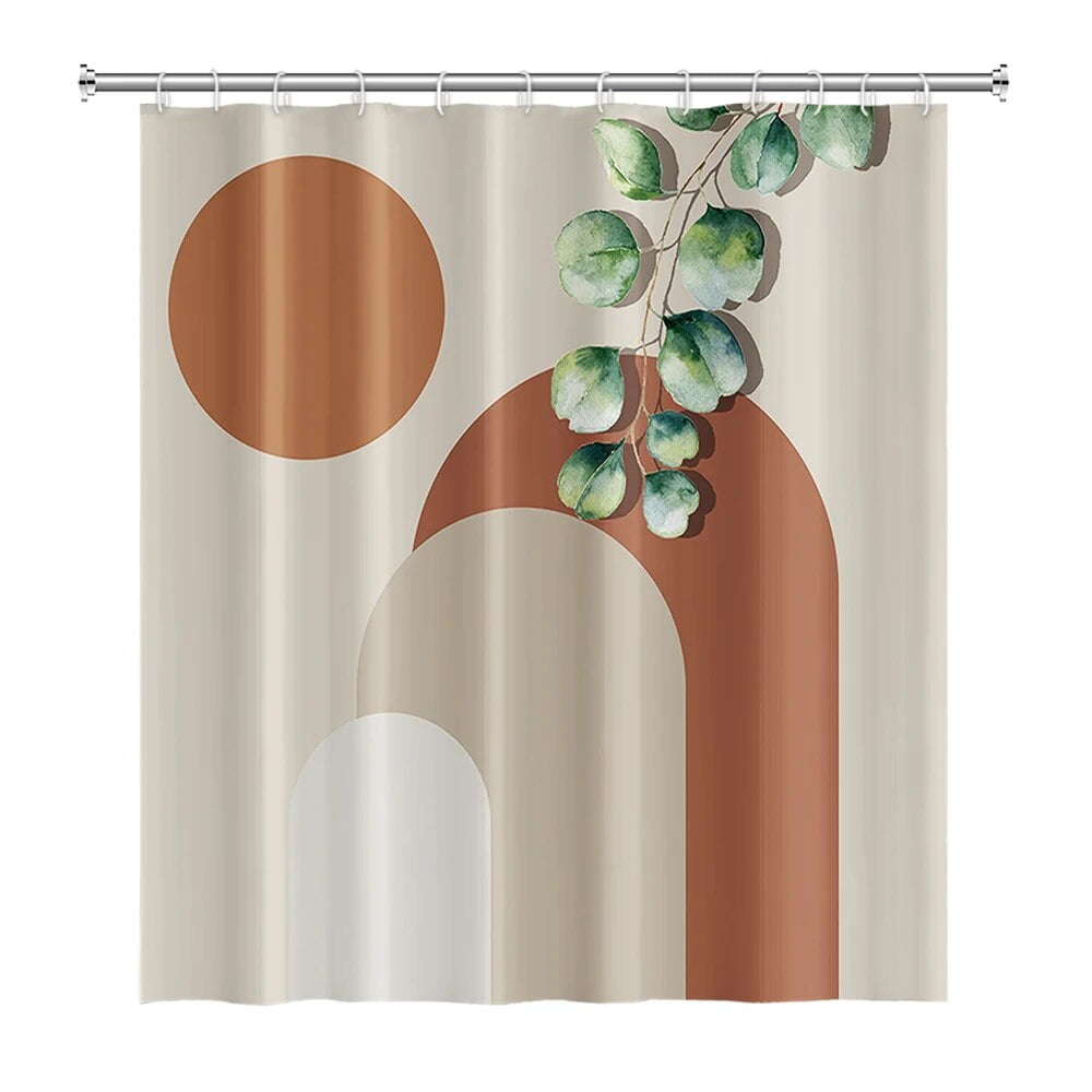Nordic Wind Abstract Art Boho Shower Curtain Waterproof Polyester Bath