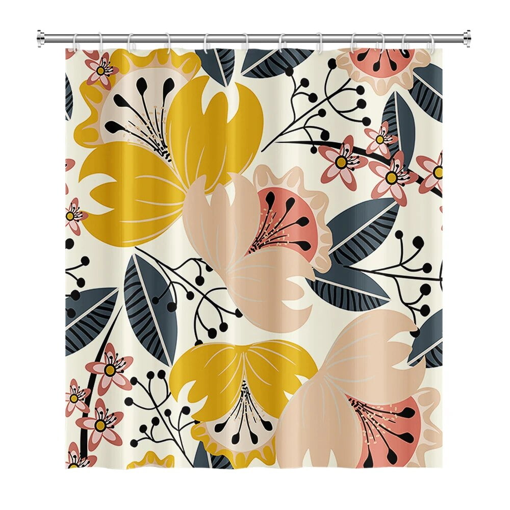 Nordic Wind Abstract Art Boho Shower Curtain Waterproof Polyester Bath