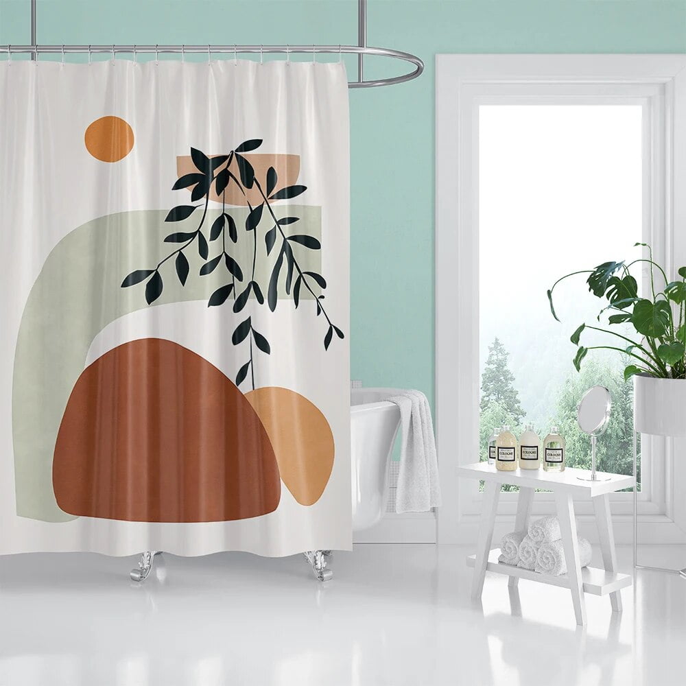Nordic Wind Abstract Art Boho Shower Curtains Waterproof Polyester Bath