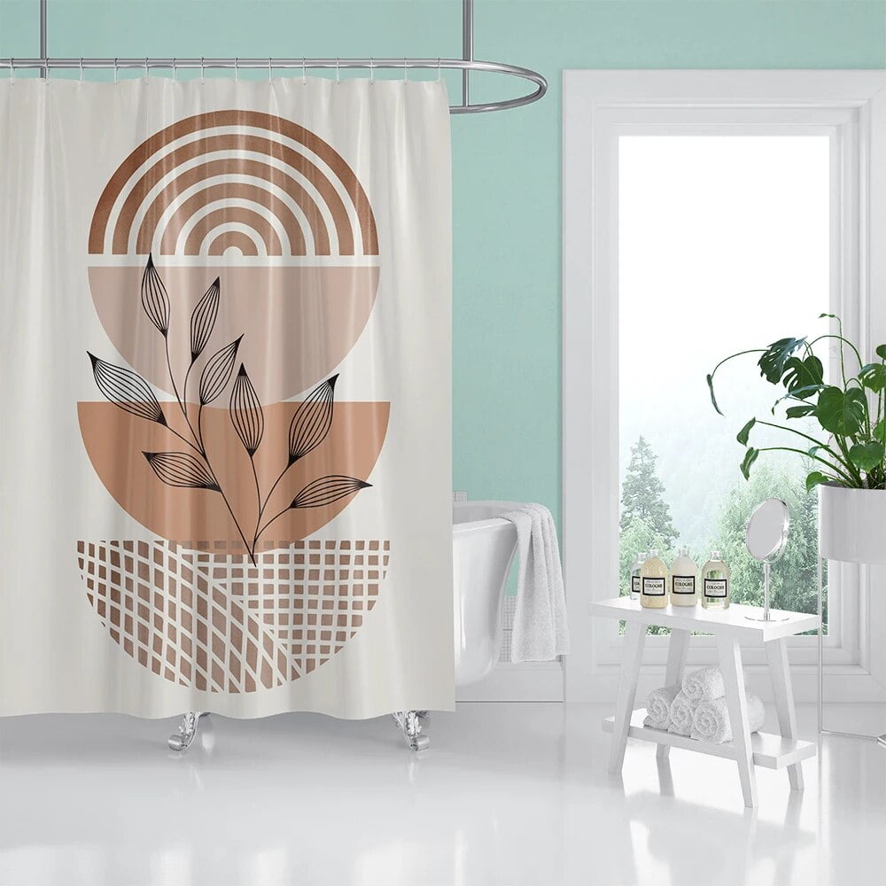Nordic Wind Abstract Art Boho Shower Curtains Waterproof Polyester Bath