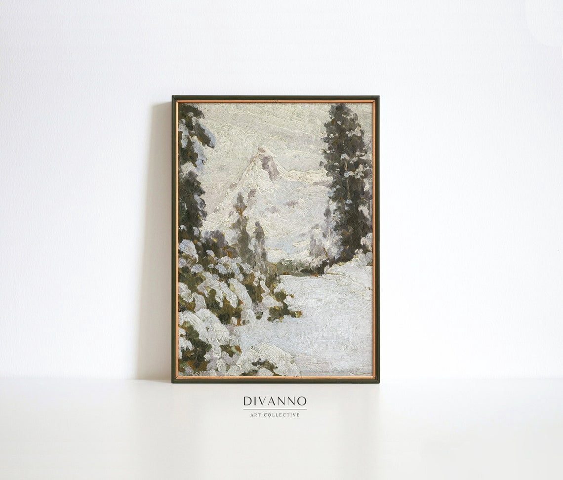 Nordic Winter Forest Snowy Landscape Poster, Unframed Size 24x36 ...