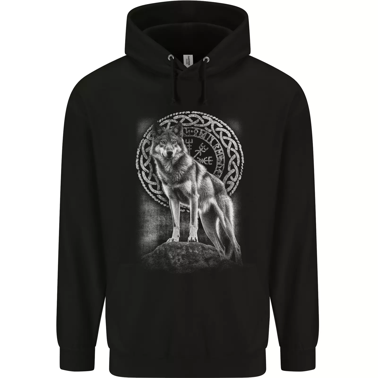 Nordic Wolf Viking Mens 80% Cotton Hoodie - Walmart.com